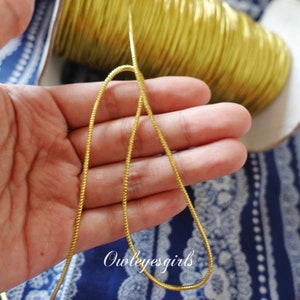 2mm 5yds Metallic Craft Cord, Gold Rope Cording，5 YARDS Cording Ribbon ...