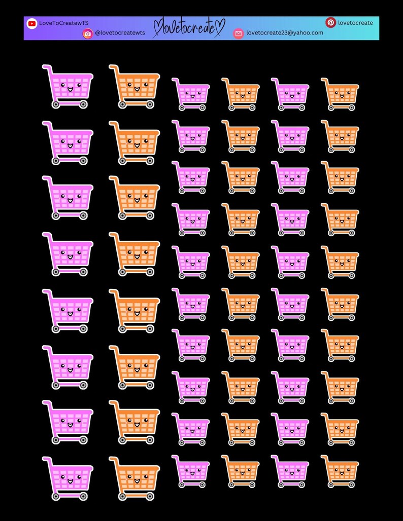 Cute Printable Kawaii Stickers Planner Stickers Functional Sticker ...