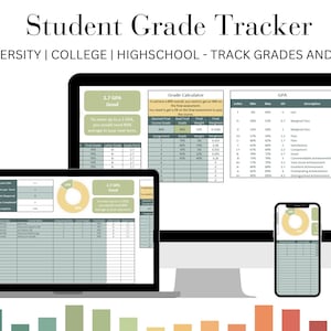 Student Grade Tracker and Calculator - Etsy