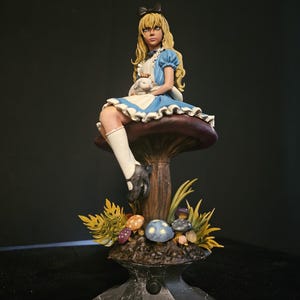 Alice in Wonderland Statue- Finished and Lighted! - Etsy