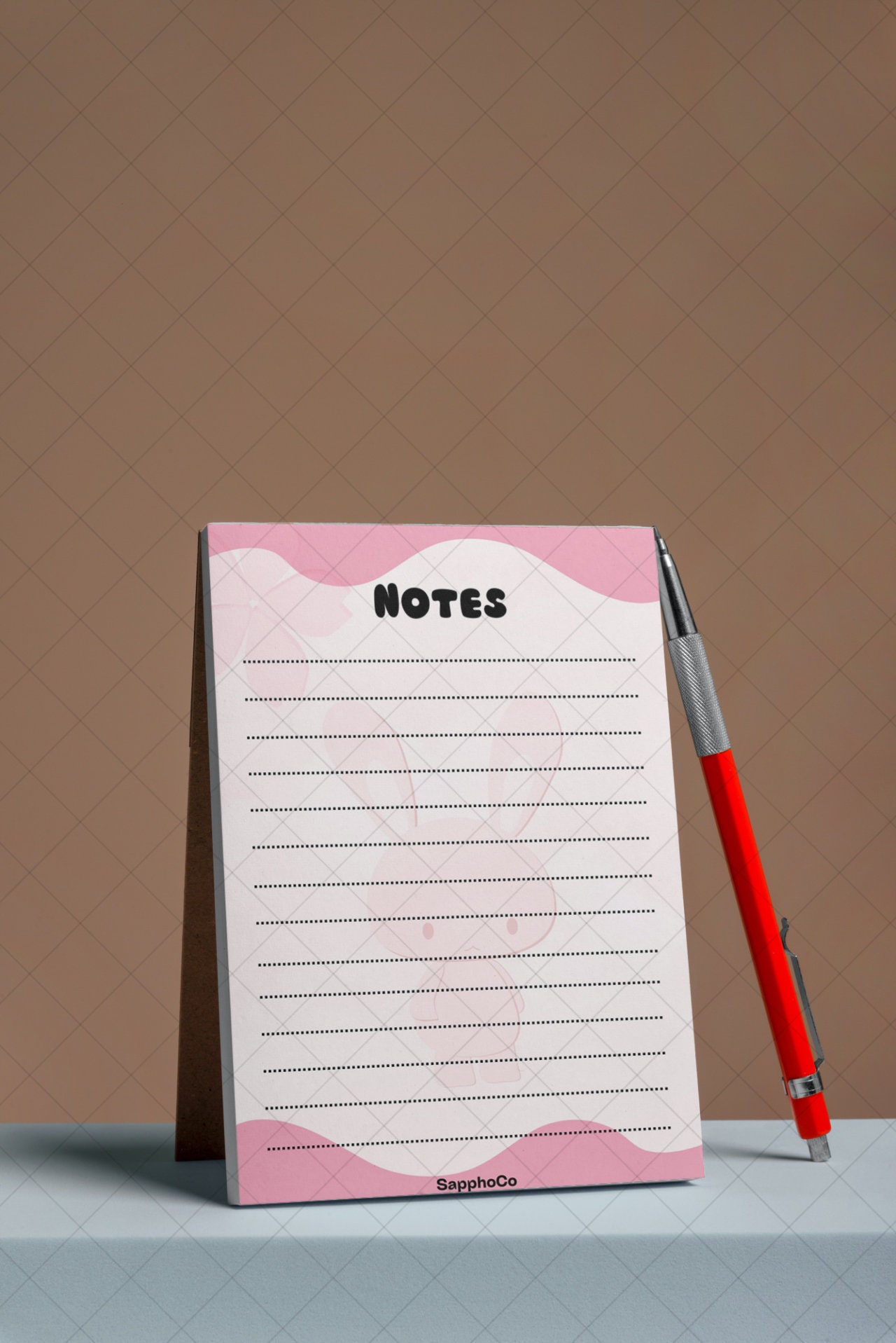 Pink Bunny Printable Stationery - Instant Download PDF File - Tablet ...