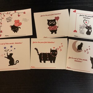 Printable Cat Valentines, Classroom Valentines for Kids, Valentine's ...