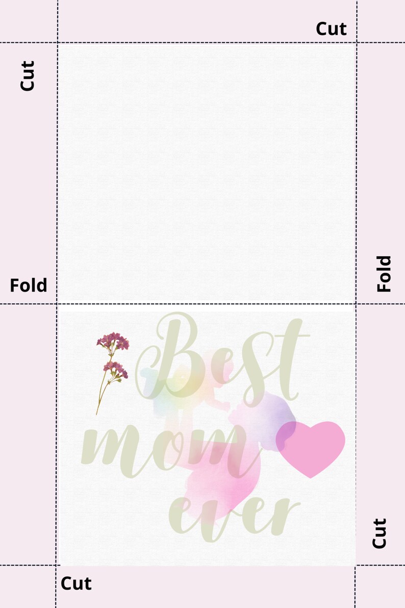 Mother's Day Best Mom Ever Printable Download Mother's Day Card - Etsy