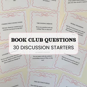 Book Club Discussion Guide Book Club Icebreaker Book Club Activities ...