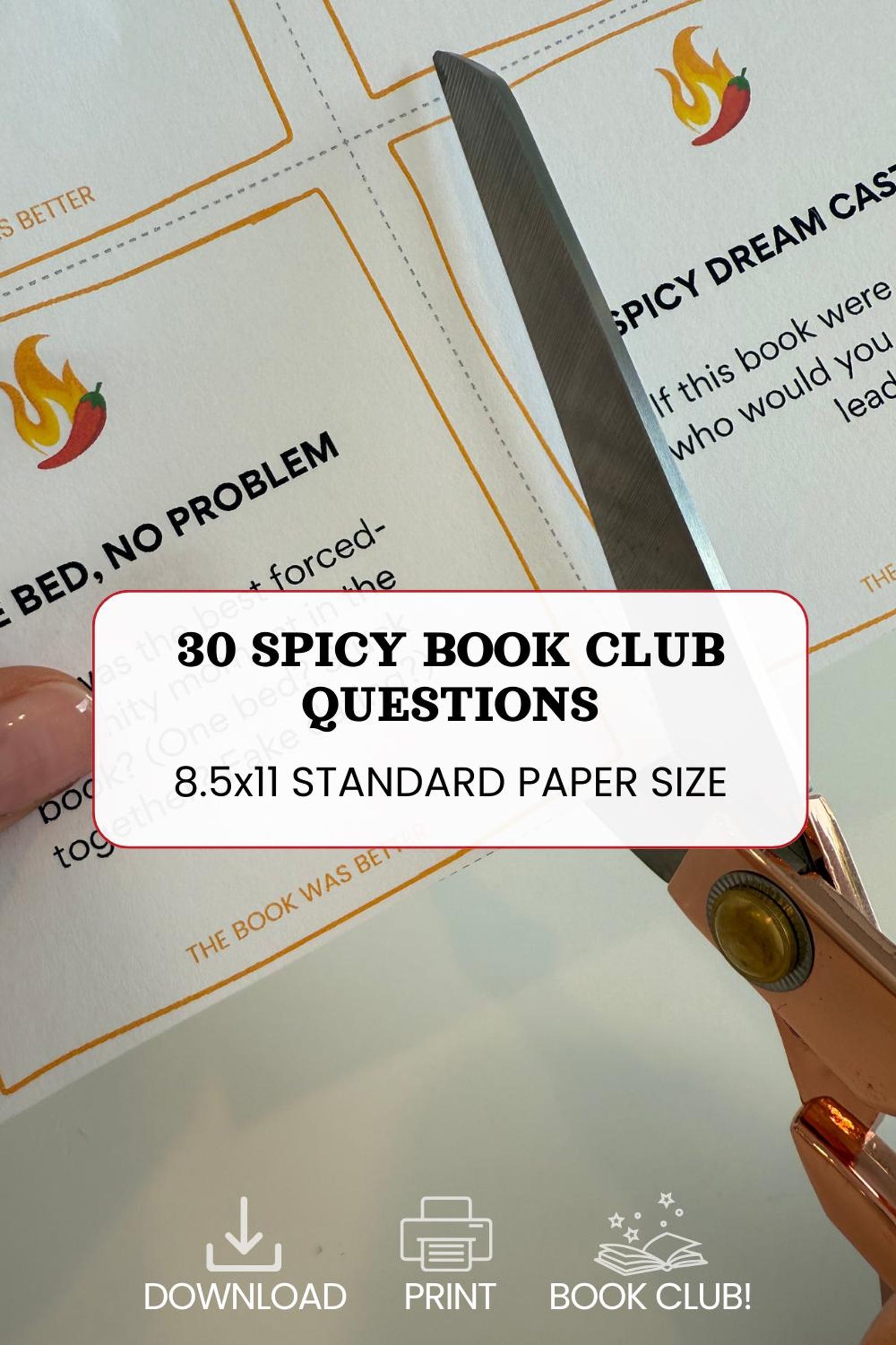 Spicy Book Club Discussion Guide Book Club Icebreaker Book Club ...