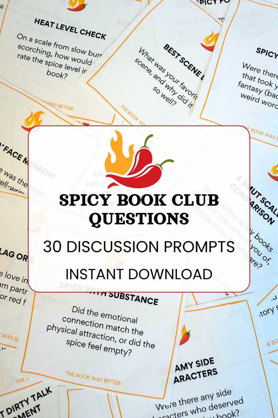 Spicy Book Club Discussion Guide Book Club Icebreaker Book Club ...