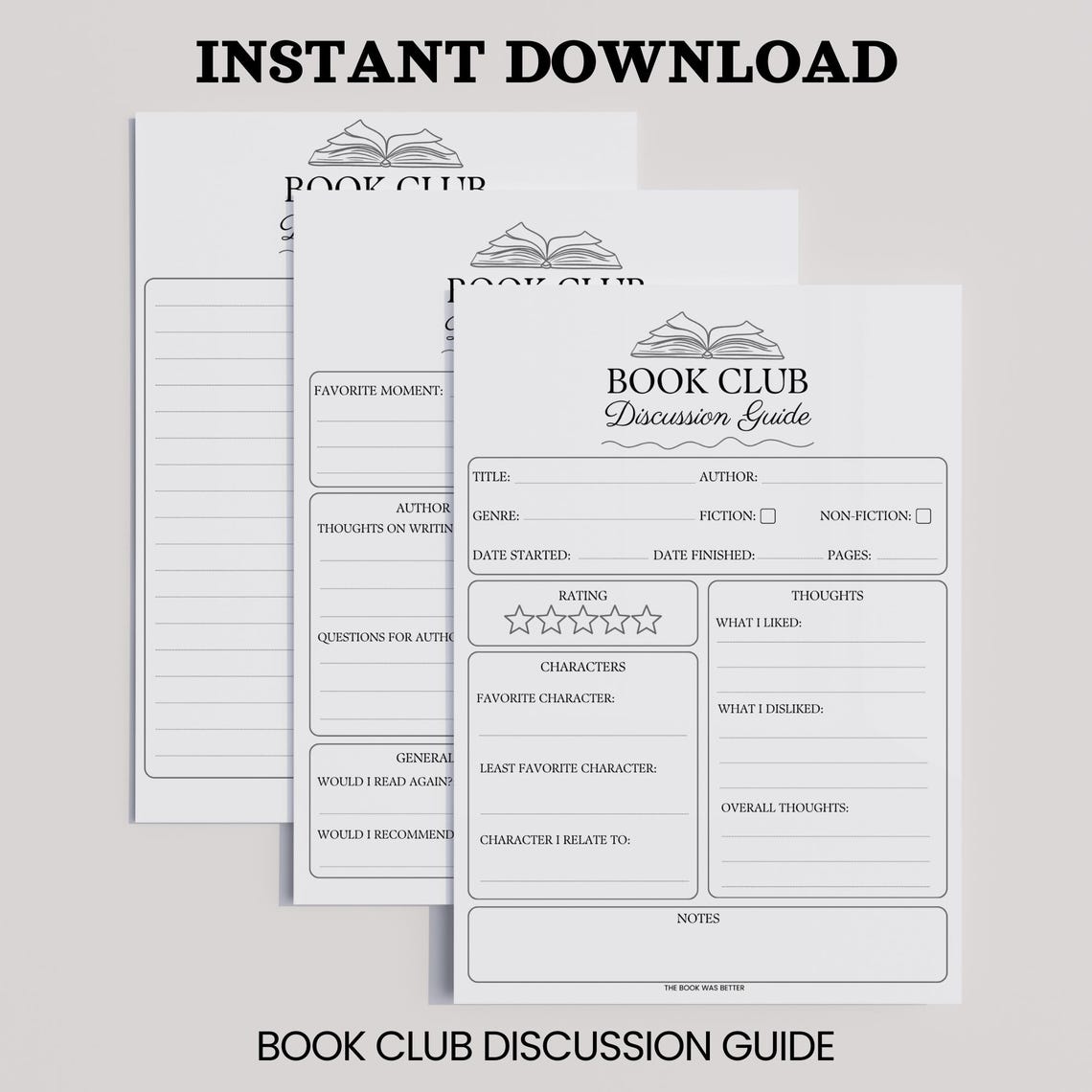 Book Club Discussion Guide Book Club Icebreaker Book Club Activities ...