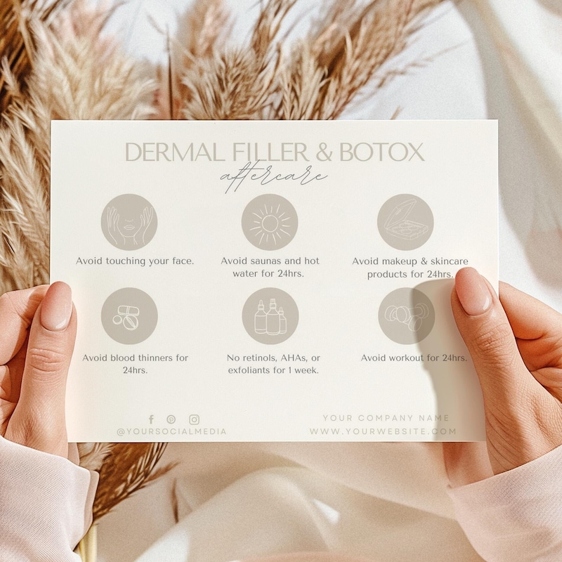 Botox Aftercare Cards - Etsy
