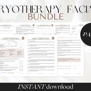 Cryotherapy Consent Form Cryo Facial Intake Form Cryotherapy ...