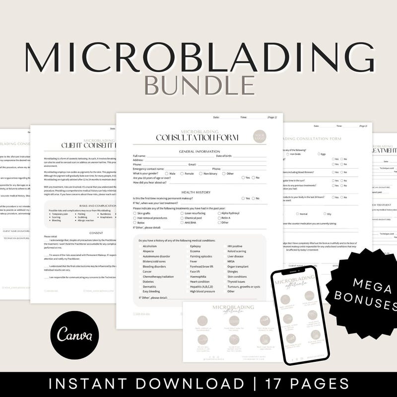 Tattoo Medical Forms - Etsy