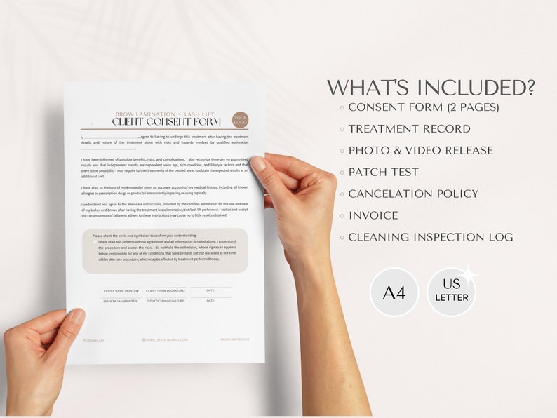 Brow Consent Forms | Brow Lamination Tint Forms, Brow Tint Form Brow ...