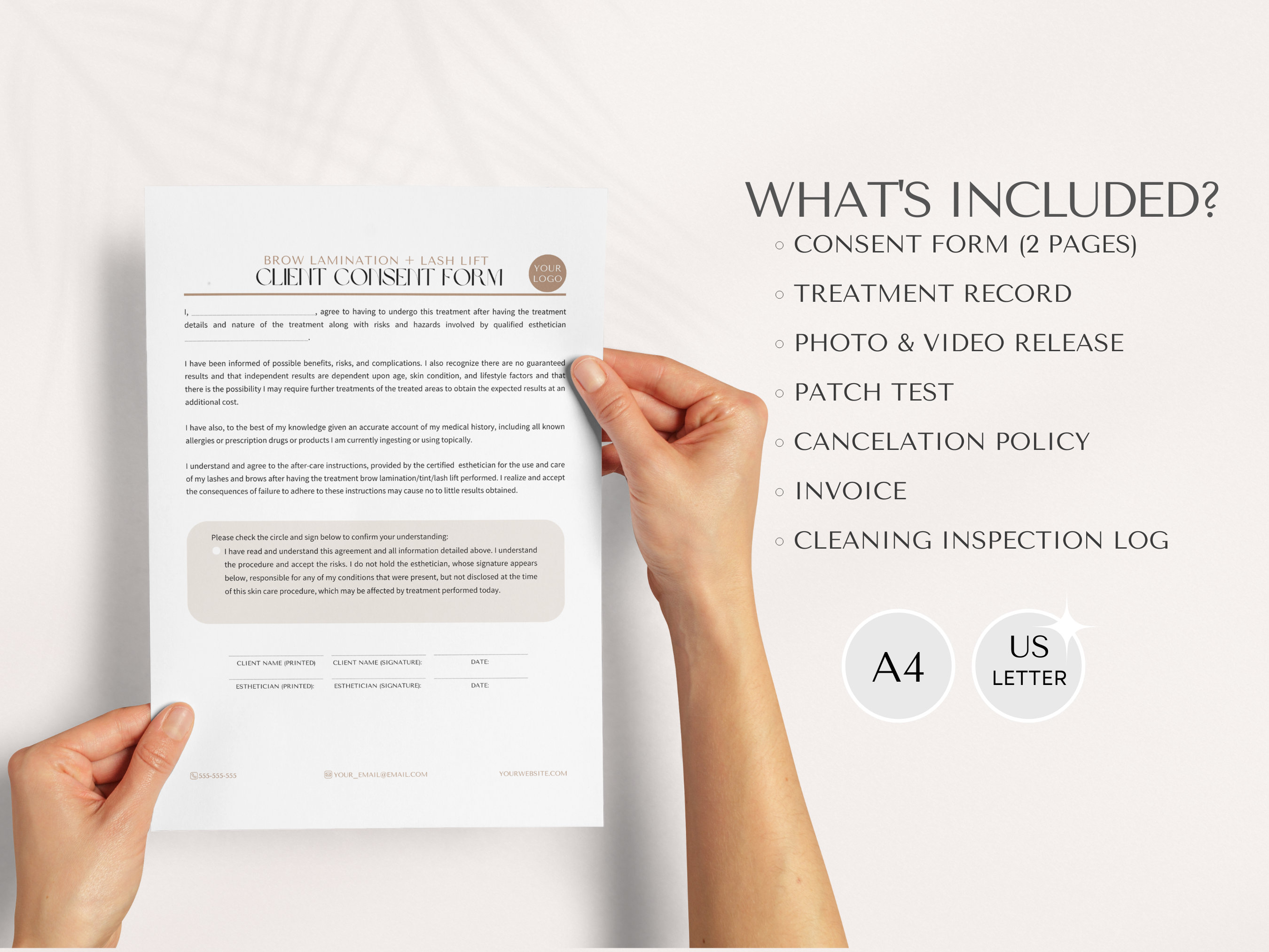 Brow Consent Forms | Brow Lamination Tint Forms, Brow Tint Form Brow ...