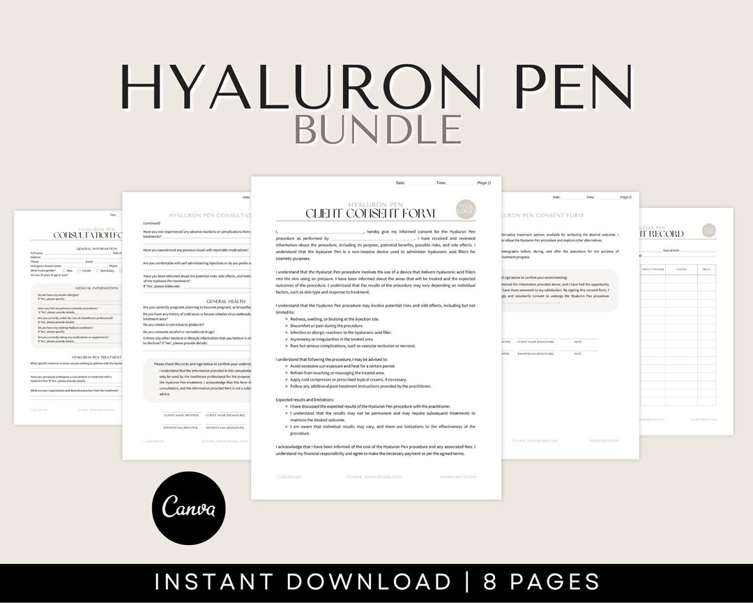Hyaluron Pen Consent Form - Hyaluronic Acid Pen Consent Form Hyaluronic ...