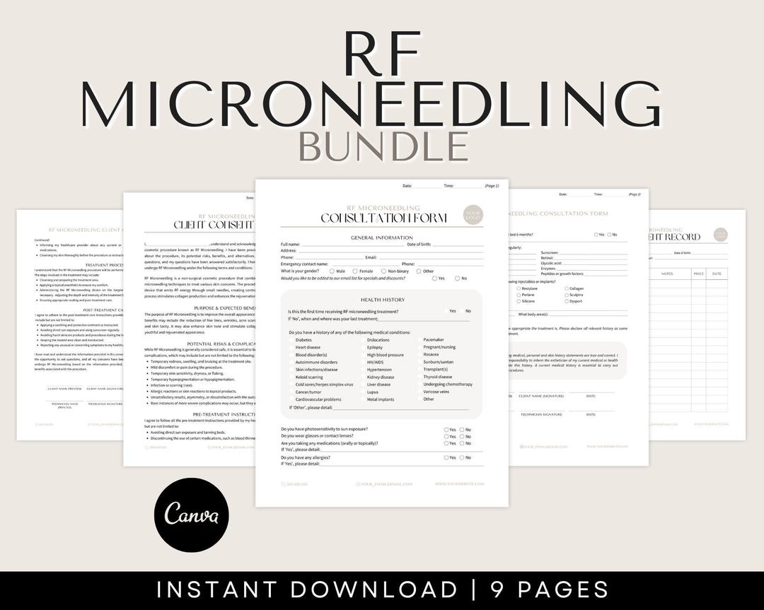 RF Microneedling Consent Forms | RF Microneedling Treatment Intake ...