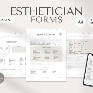 Facial Consent Form, Facial Consultation Form Includes Skin Analysis ...