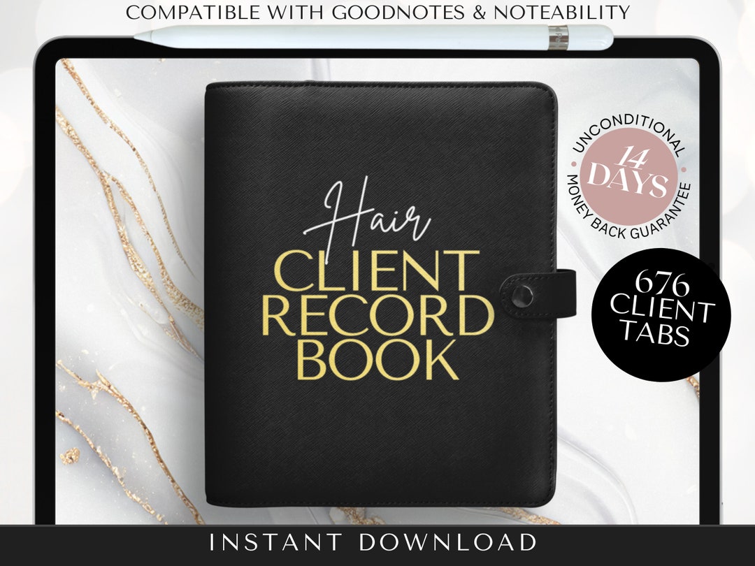 Digital Hairstylist Client Record Book - Client Record Book Hair to Use ...