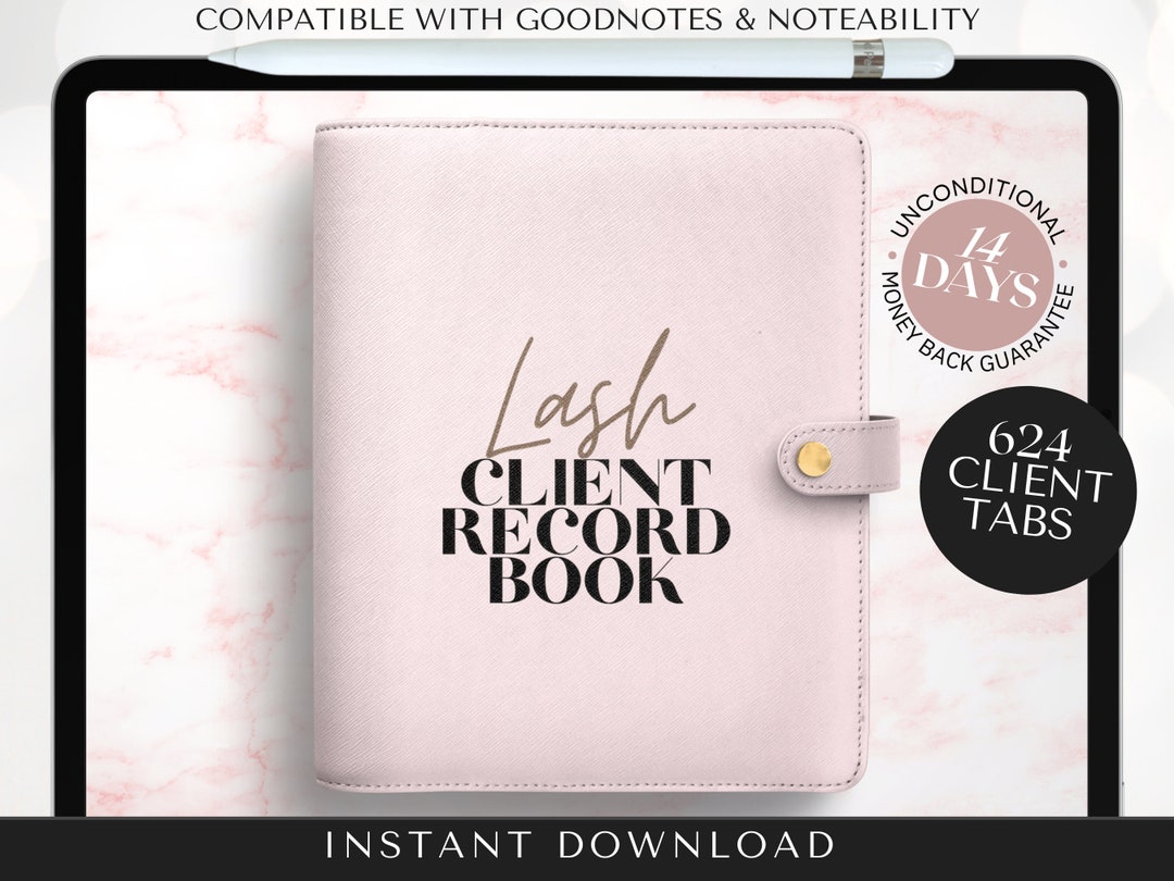 Lash Client Record Book - Client Record Book Lashes, Lash Tech Client ...