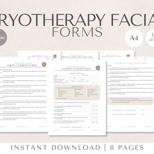 Cryotherapy Consent Form - Cryo Facial Intake Form Cryotherapy ...