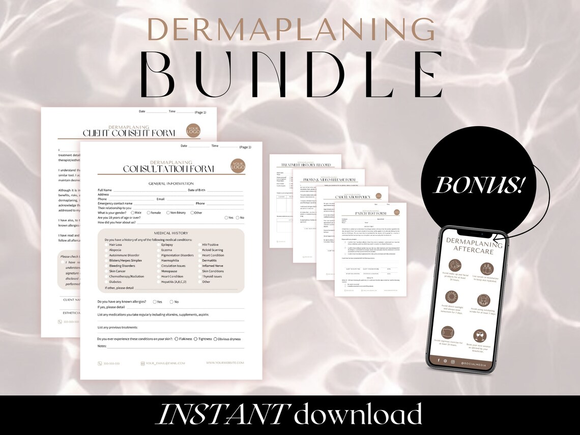 Dermaplaning Forms Dermaplaning Consent Form Dermaplaning - Etsy
