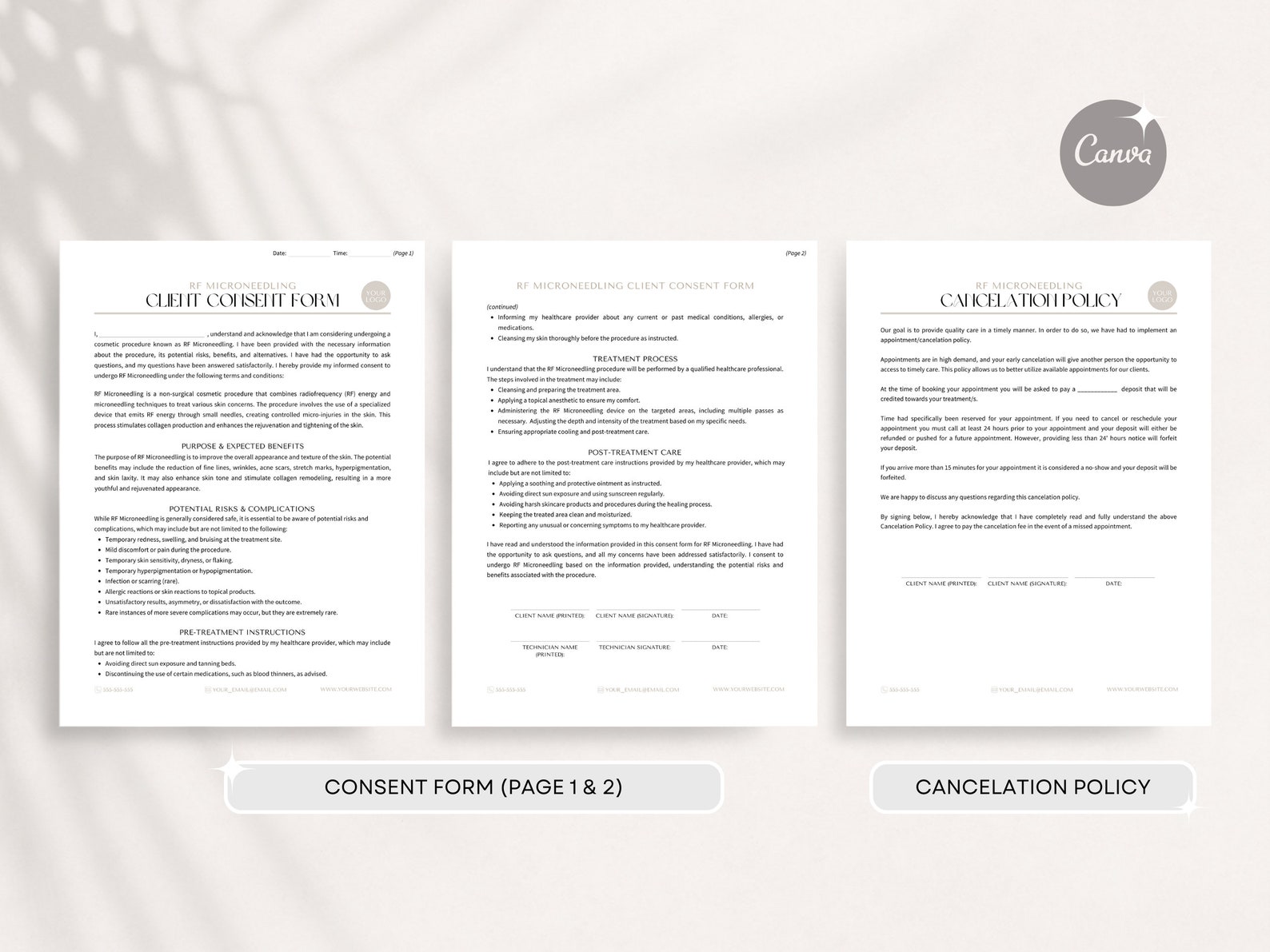 RF Microneedling Consent Forms | RF Microneedling Treatment Intake ...