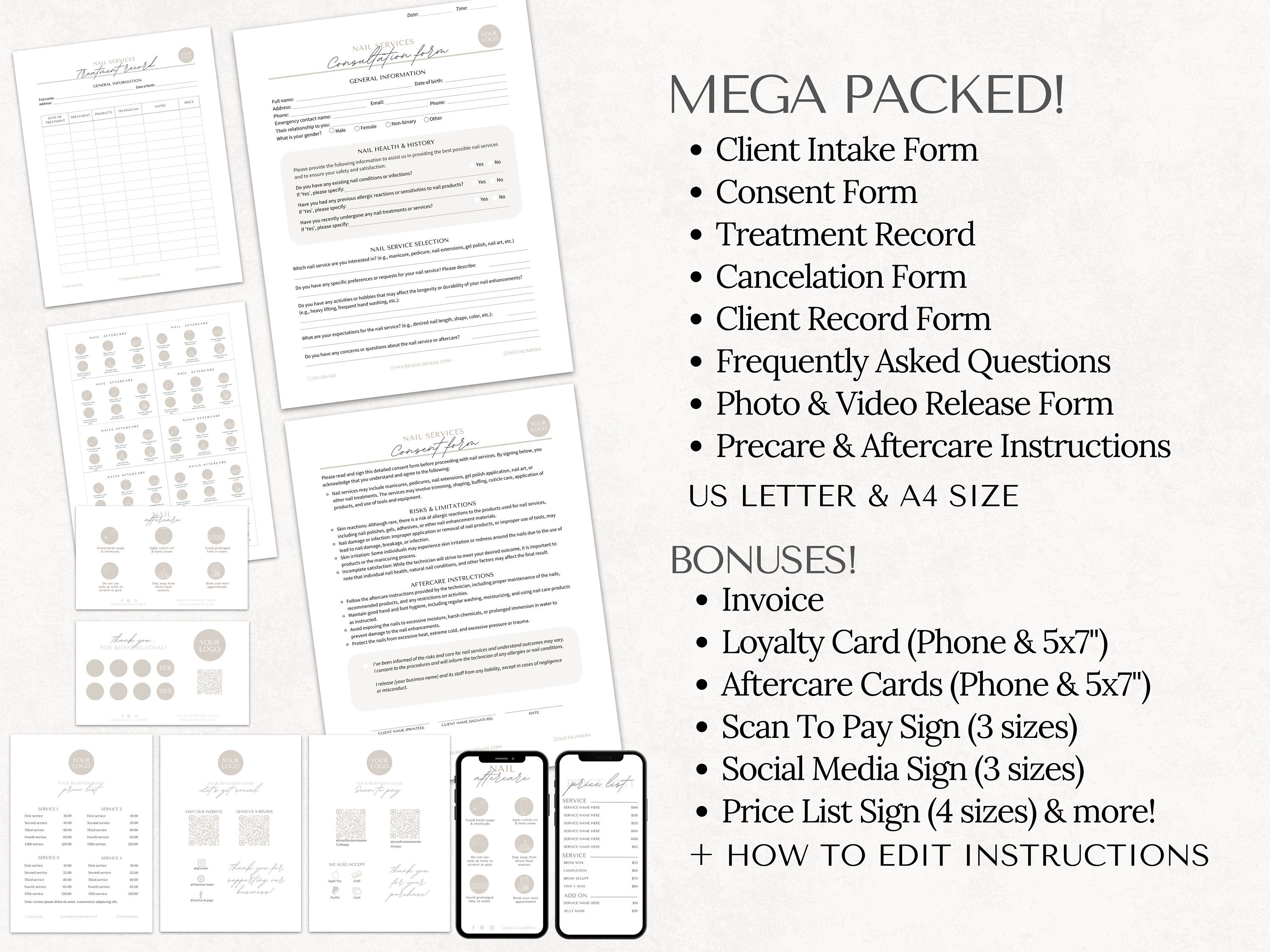 Nail Consent Forms - Nails Consultation Form, Form Nail Extensions ...