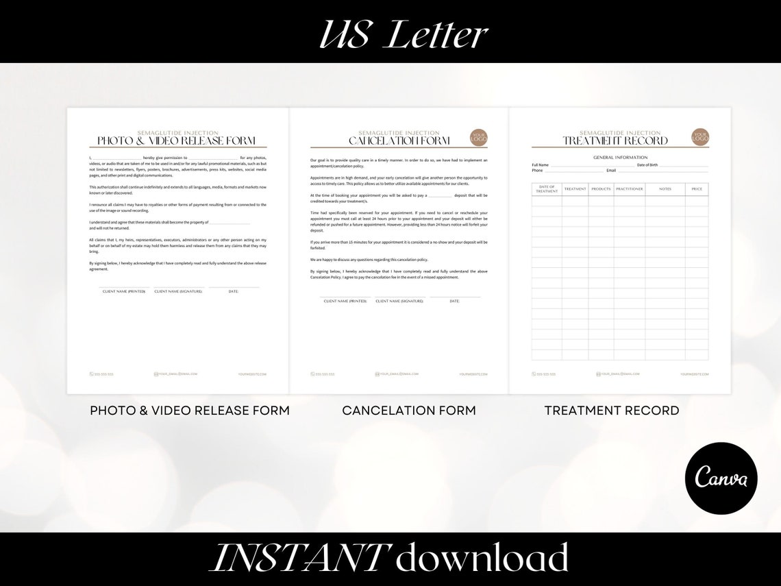 Semaglutide Injection Intake Form Semaglutide Consent Form - Etsy Canada