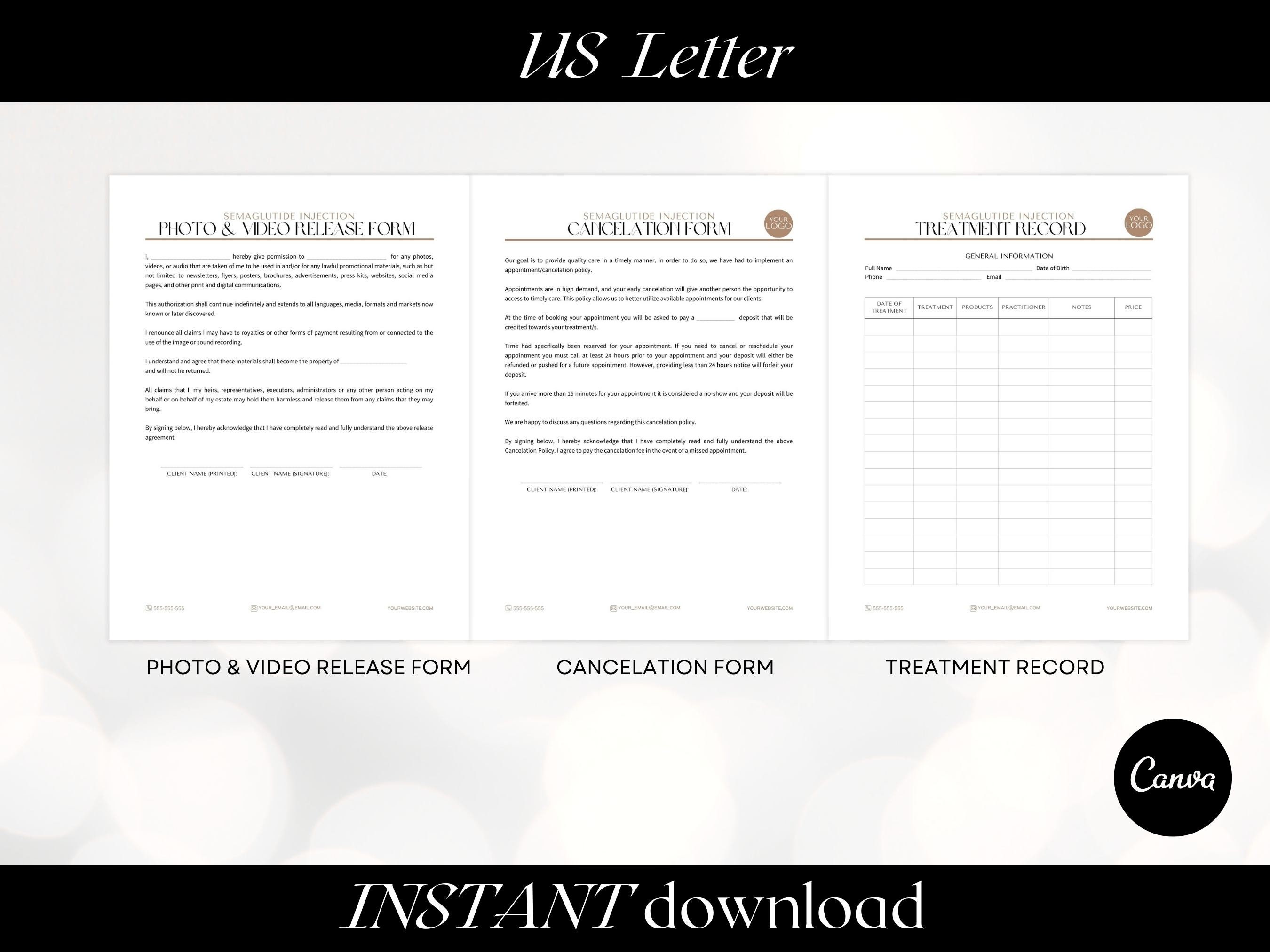 Semaglutide Injection Intake Form Semaglutide Consent Form, Weight Loss ...