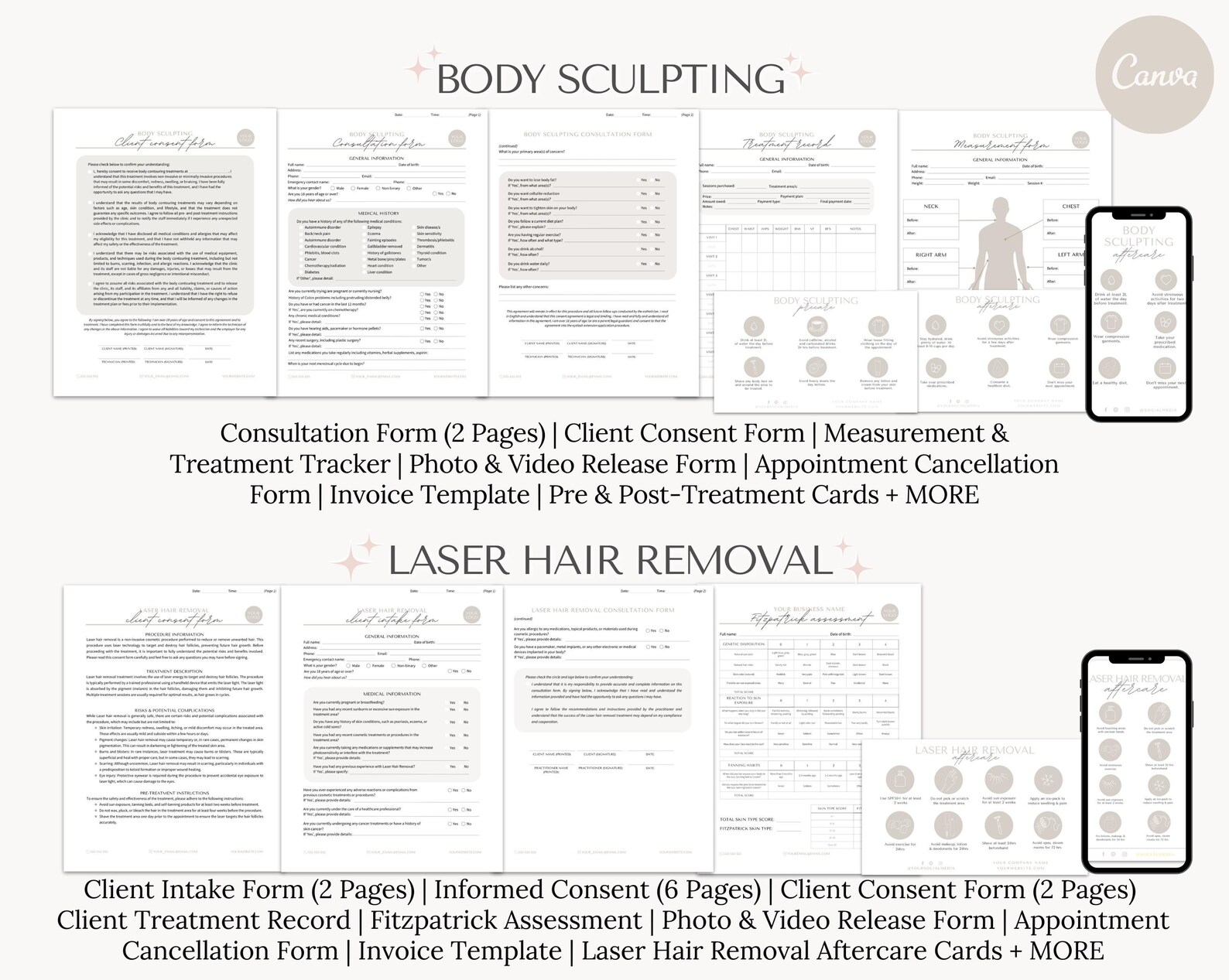 Esthetician Forms - Editable Esthetician Consent Forms, Esthetician ...