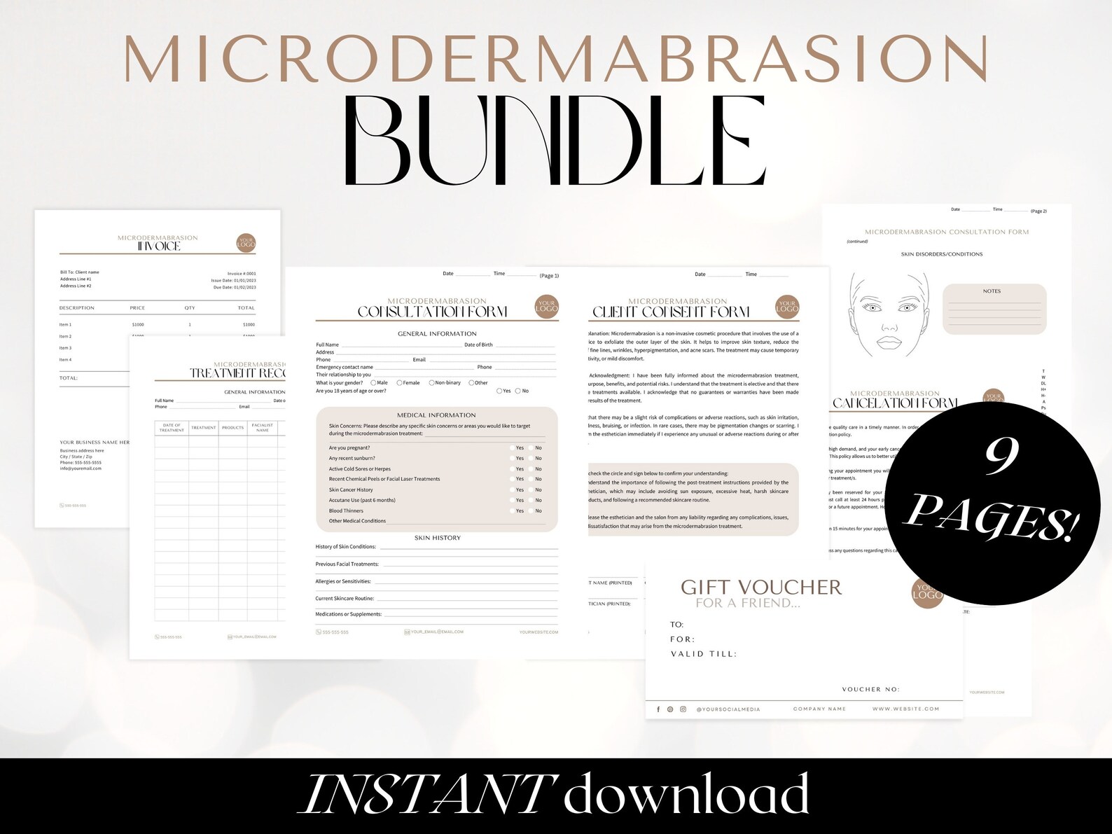 Microdermabrasion Consent Forms Microdermabrasion Consent - Etsy