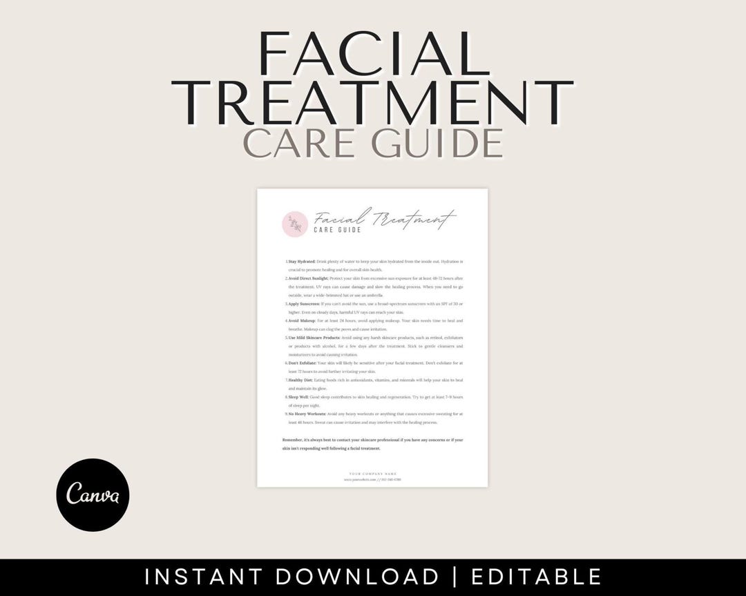 Facial Treatment Care Guide for Estheticians, Beauty Therapists ...