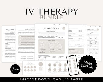 IV Therapy Form Template Bundle - Elective IV Infusion Consent Form, IV ...