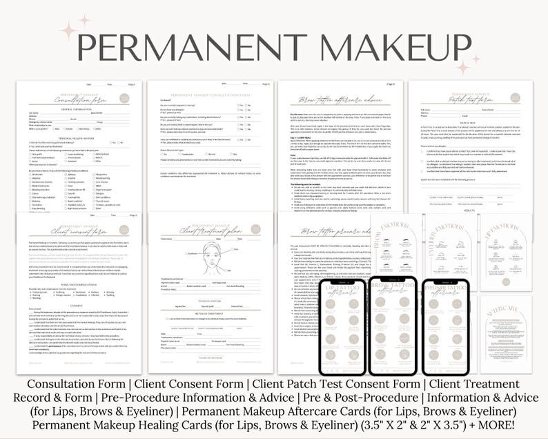 Esthetician Forms - Editable Esthetician Consent Forms, Esthetician ...