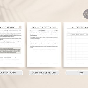 Facial Consent Form, Facial Consultation Form Includes Skin Analysis ...