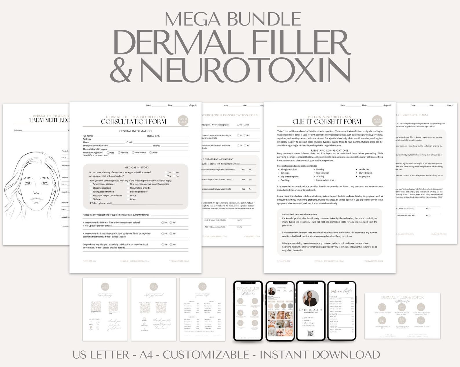 Dermal Filler Consent Forms | Dermal Filler Forms, Dermal Filler ...