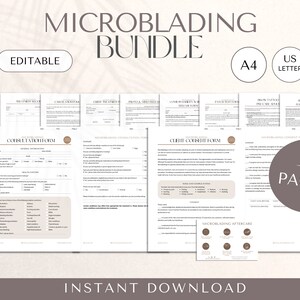 Microblading Consent Forms Microblading Aftercare Card Microblading ...