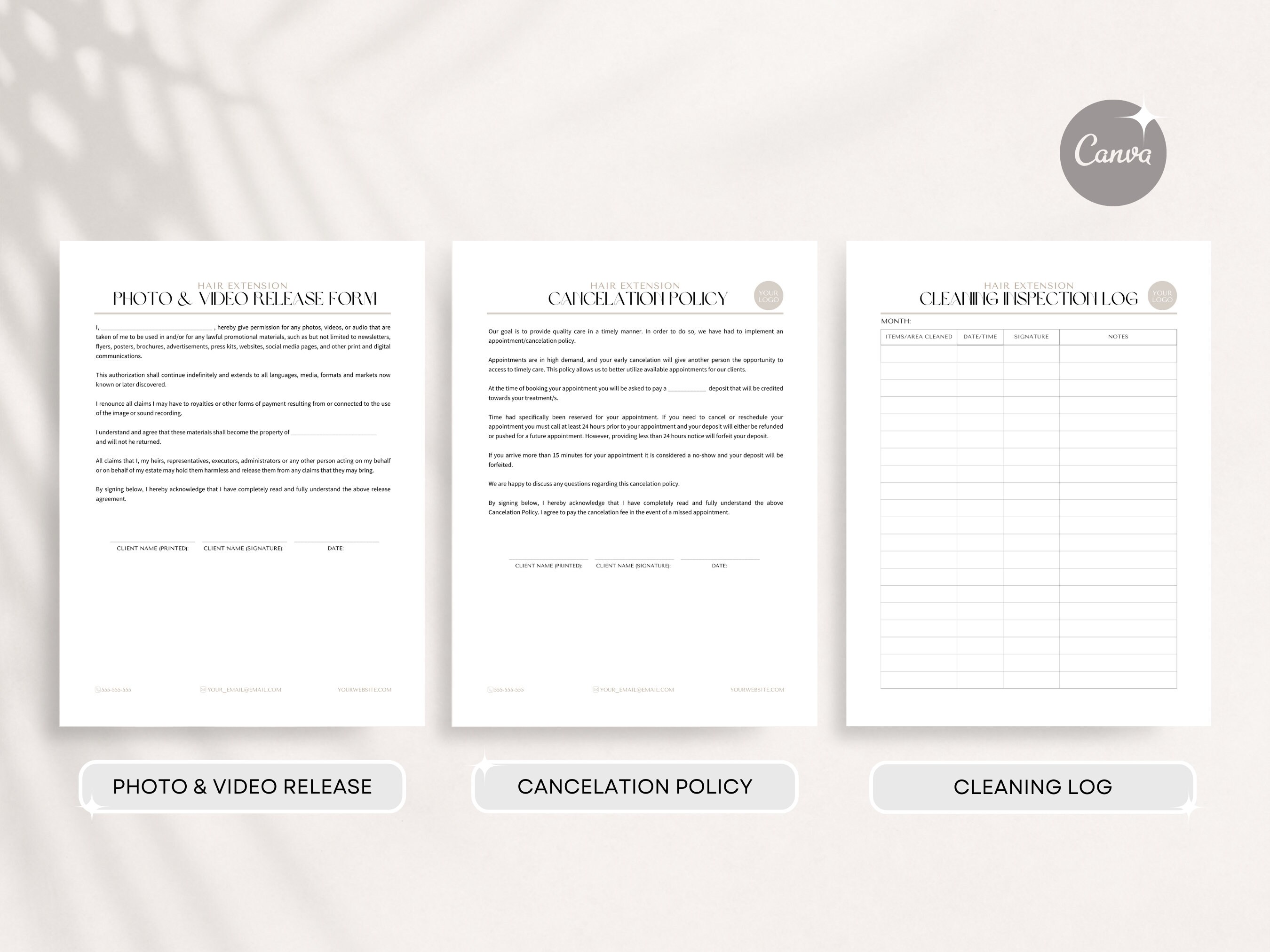 Hair Extension Consent Forms - Hair Extension Consultation Form Client ...
