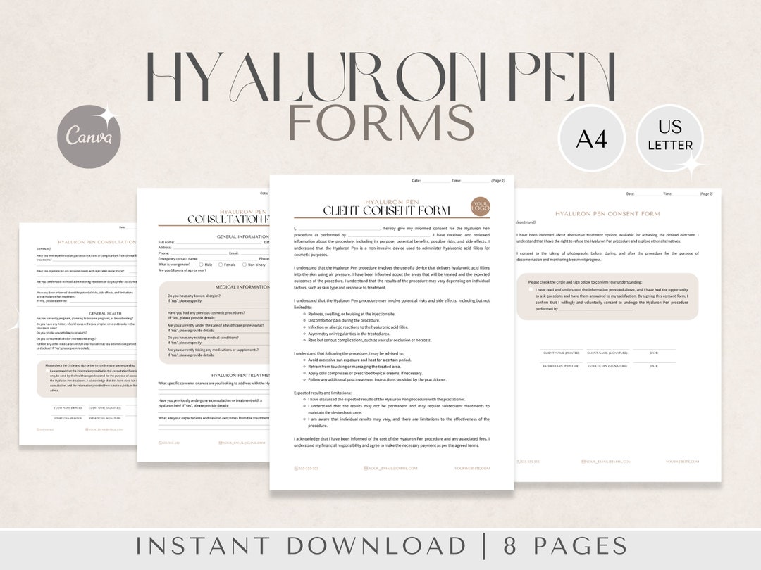 Hyaluron Pen Consent Form Hyaluronic Acid Pen Consent Form Hyaluronic ...