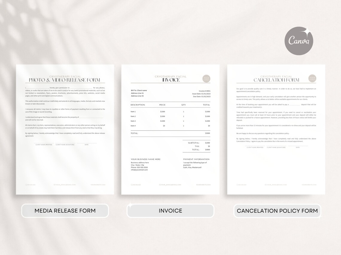Cryotherapy Consent Form - Cryo Facial Intake Form Cryotherapy ...