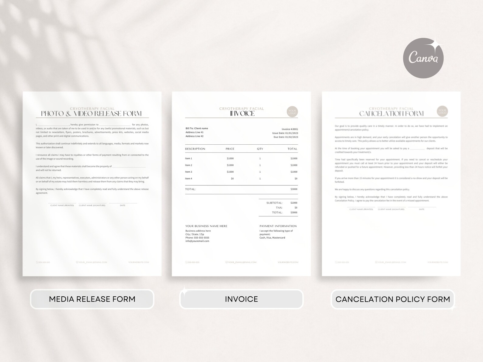 Cryotherapy Consent Form - Cryo Facial Intake Form Cryotherapy ...
