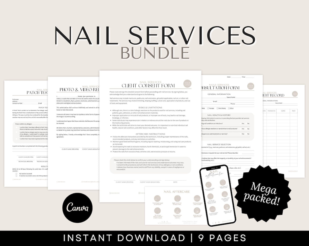 Nail Consent Forms - Nails Consultation Form, Form Nail Extensions ...