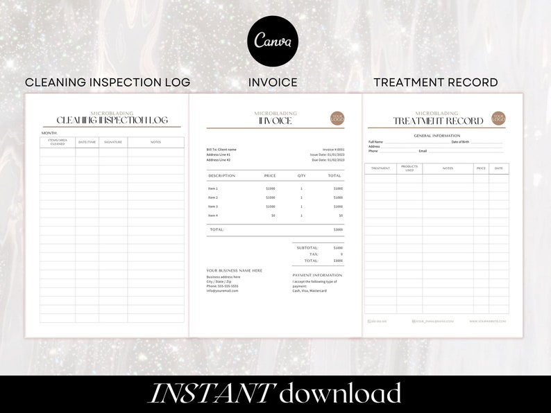 Microblading Consent Forms Microblading Aftercare Card - Etsy