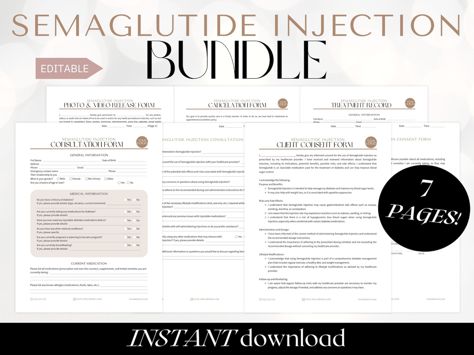 Semaglutide Injection Intake Form Semaglutide Consent Form - Etsy