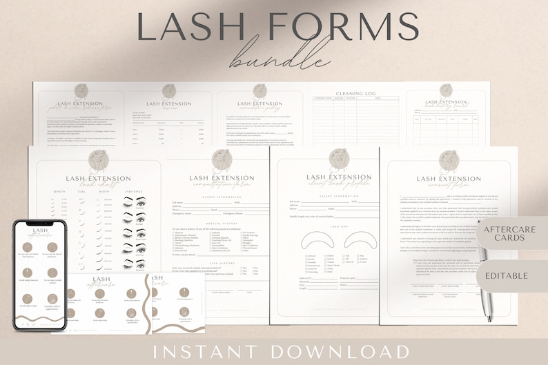 Eyelash Extension Consent Forms Lash Tech Consent Forms, Lash Consent ...