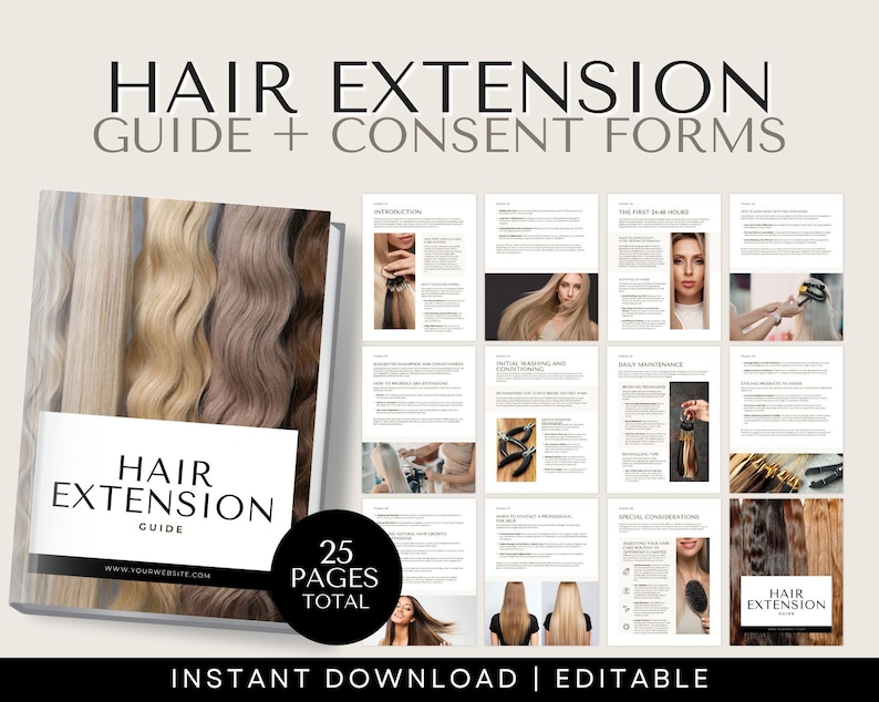 Hair Extension Guide - Hair Extension Manual, Hair Extension Care Guide ...