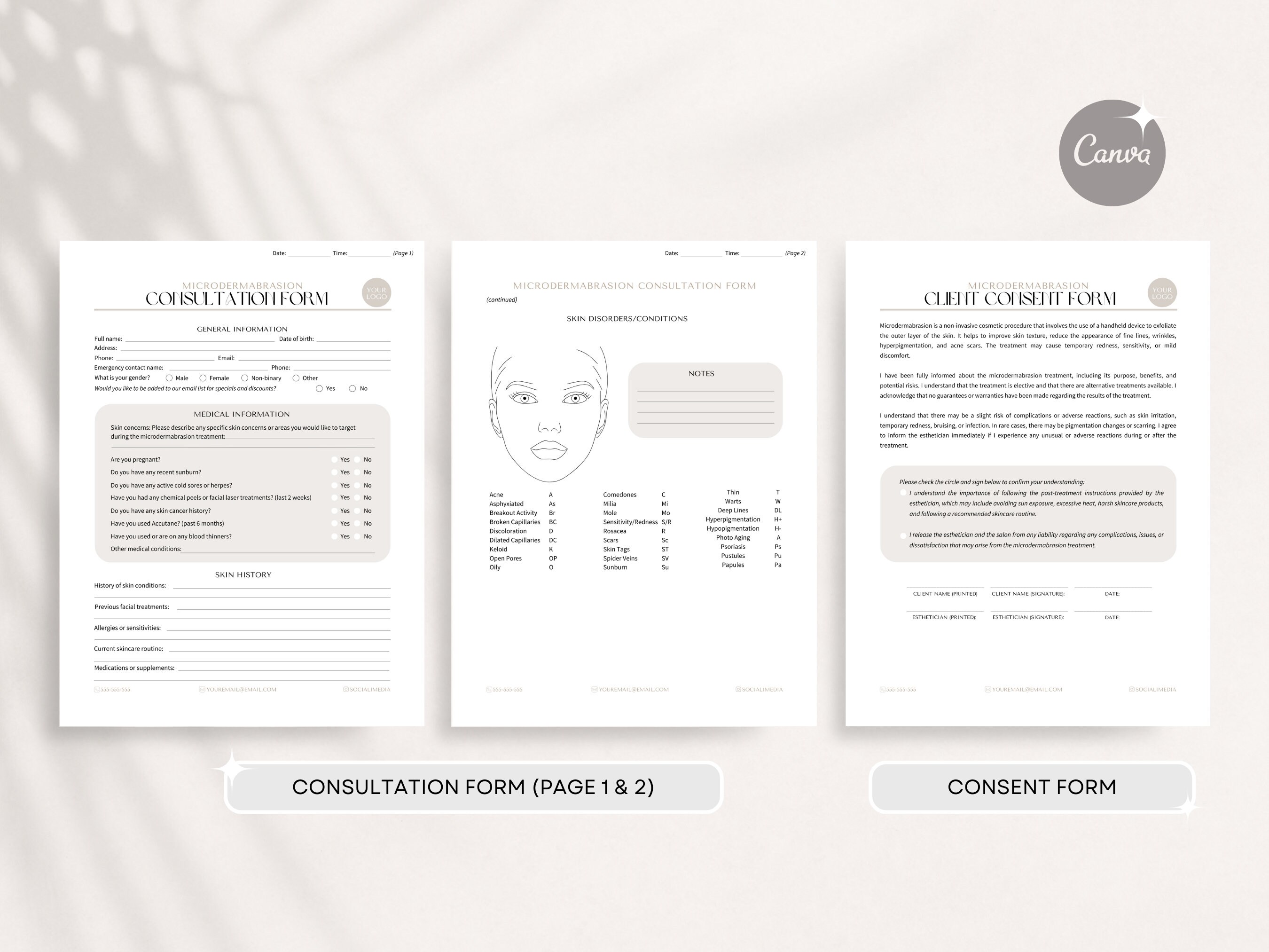 Microdermabrasion Consent Forms - Microdermabrasion Consultation Forms ...