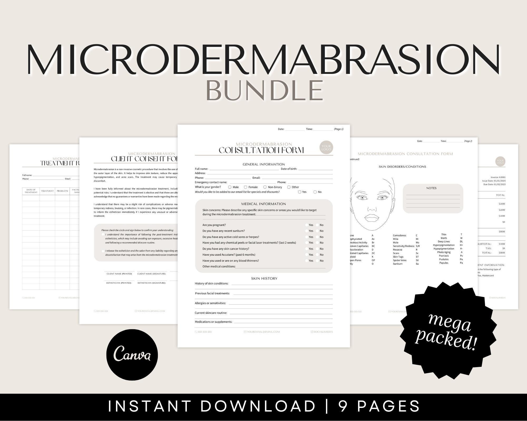 Microdermabrasion Consent Forms Microdermabrasion Consultation Forms ...