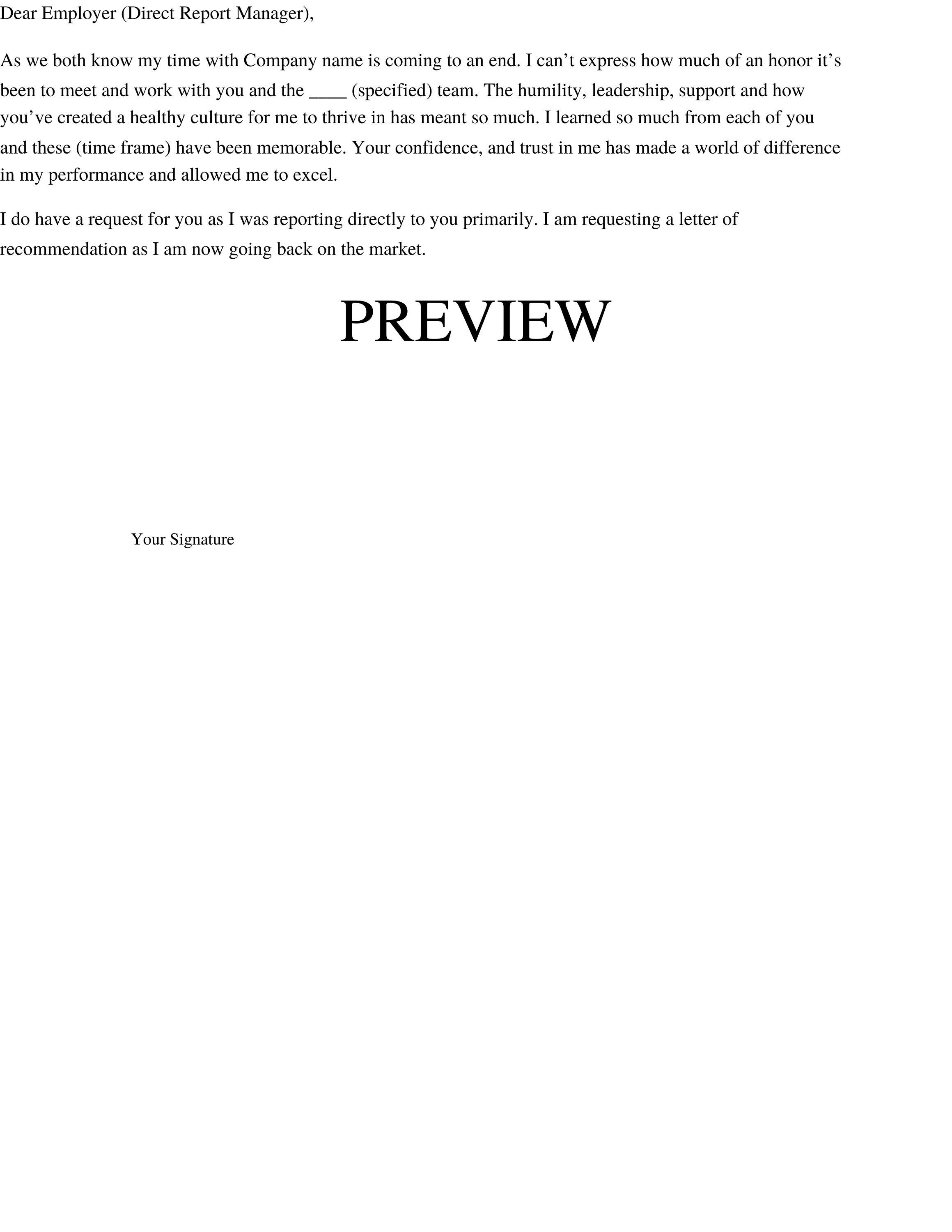 Editable | Letter of Recommendation Template - Etsy