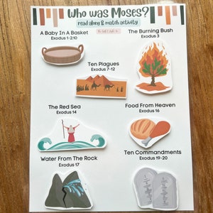 Moses and the 10 Commandments, Worksheets, Homeschooling, Sunday School ...