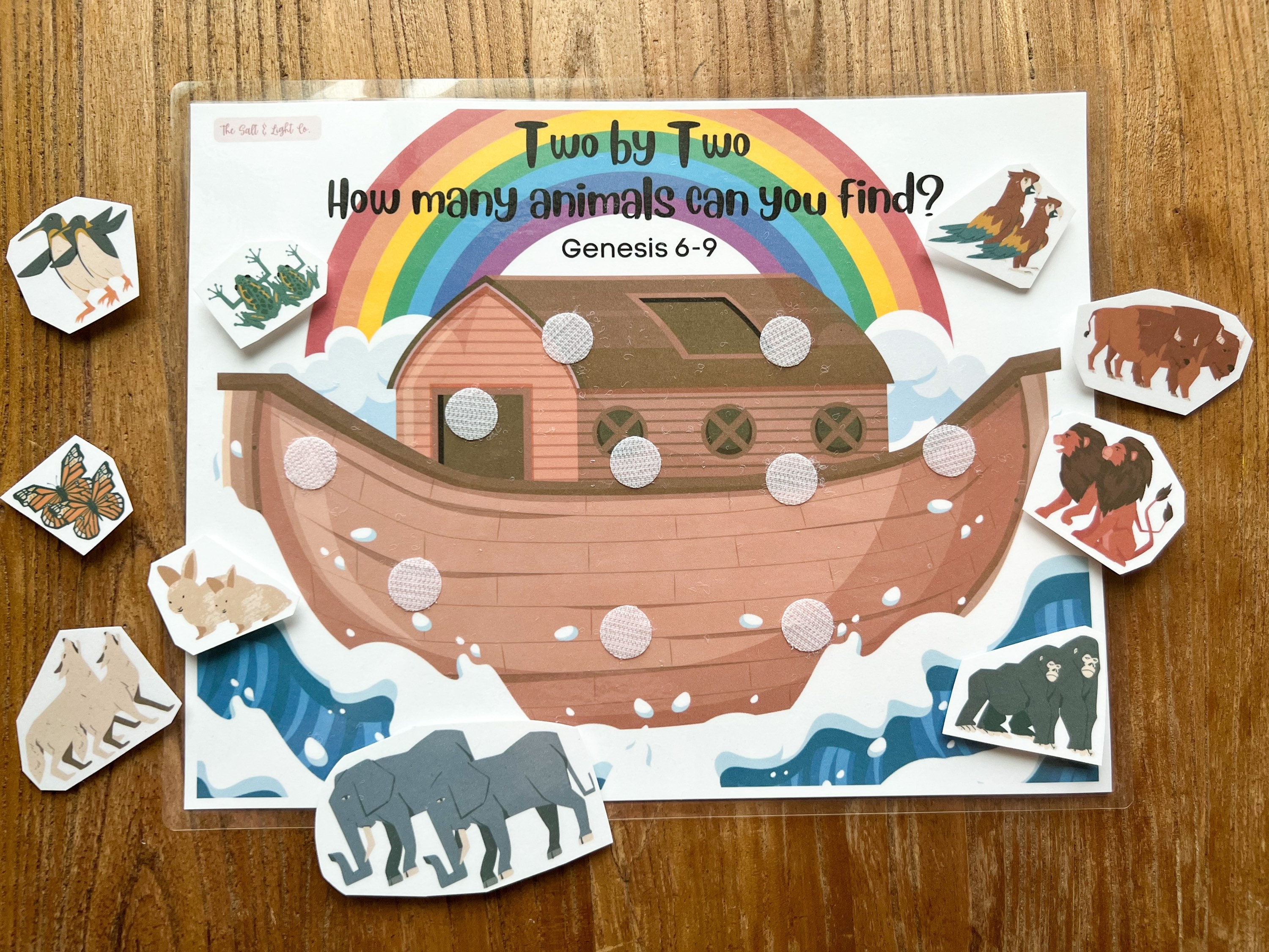 Two by Two Ark Activity, Bible Learning, Sunday School, Homeschool ...