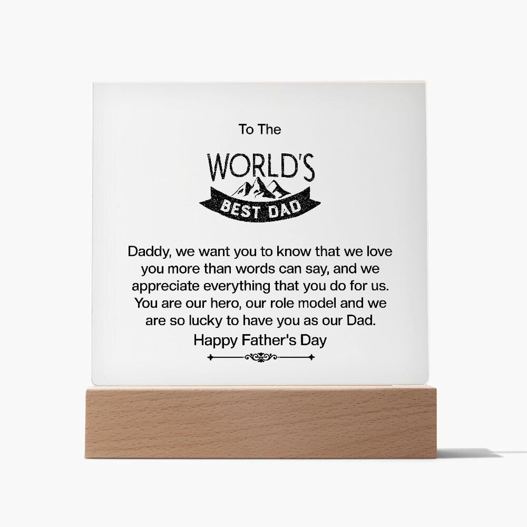 Dad Square Acrylic Plaque Father's Day Gift Gift for - Etsy